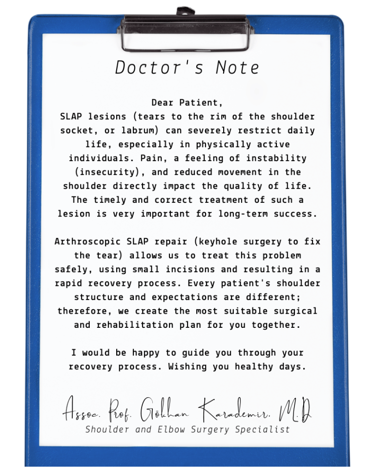 SLAP Lesion Repair - Doç. Dr. Gökhan Karademir